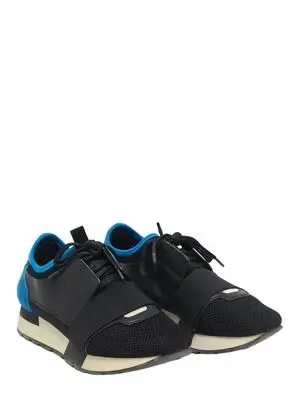 Balenciaga Mesh-panelled Sneakers - Black