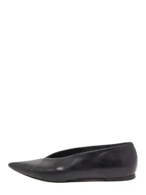 Celine Leather Flats - Black