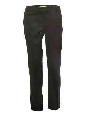 Versace Jacquard Cotton Trousers - Black