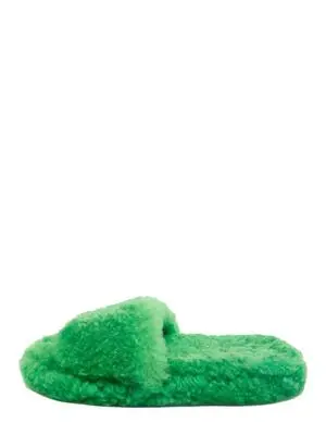 Bottega Veneta Resort Teddy Slippers - Green