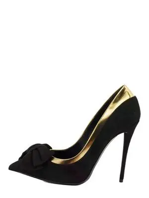 GIUSEPPE ZANOTTI Bow-detail Suede Pumps - Black