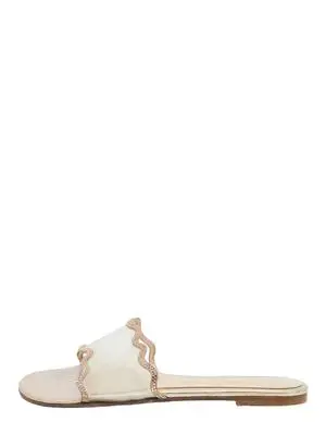 GIANVITO ROSSI Crystal-embellished Flat Sandals - Gold