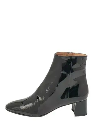 AQUAZZURA 50mm Patent-leather Block-heel Boots - Black