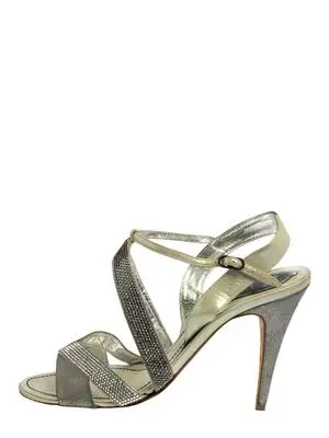 Rene Caovilla 105mm Crystal-embellished Sandals - Silver