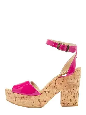 Stella McCartney 110mm Cork Platform Sandals - Pink
