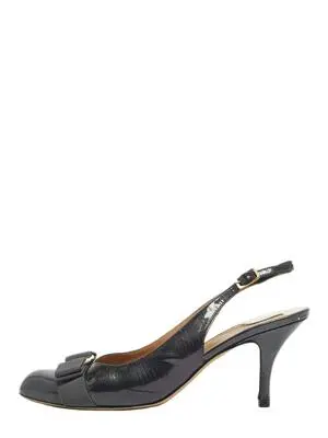 FERRAGAMO Signature Bow Slingback Pumps - Grey