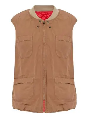 MAISON MARGIELA Vest With Pockets - Brown