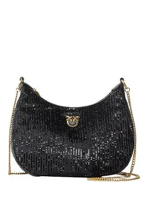 PINKO Half Moon Sequin Crossbody