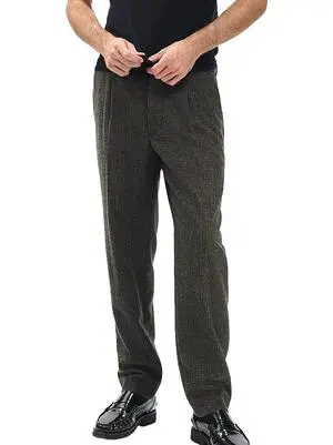 Rag & Bone Evan Pleated Trousers - Brown Plaid