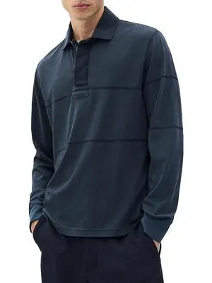 Rag & Bone Washed Rugby Shirt - Washed Black