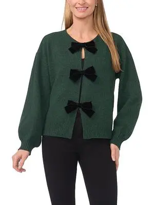 CECE DUPRAZ Bow Closure Cardigan Sweater Brunswick