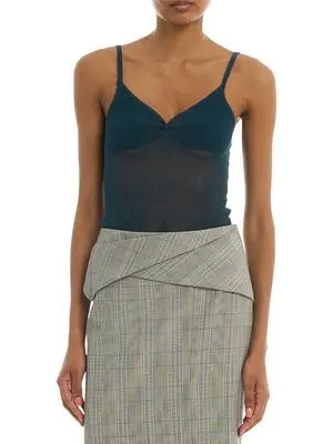 Victoria Beckham V Neck Camisole - Teal