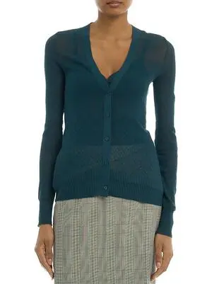 Victoria Beckham V Neck Cardigan Teal
