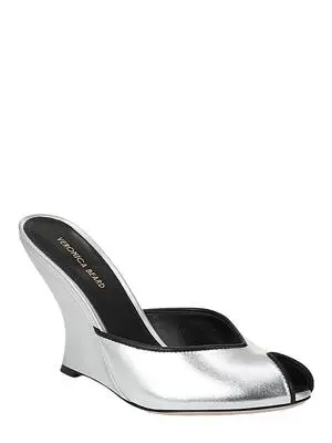 Veronica Beard Mirabel Wedge Pumps - Silver/black