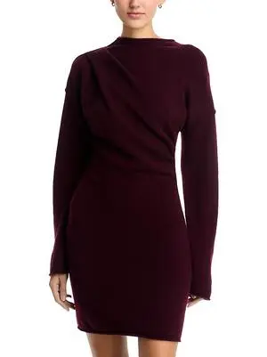Helmut Lang Slouchy Sweater Dress - Burgundy