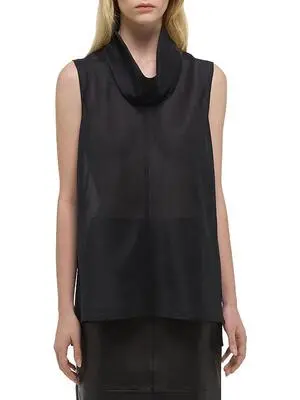 Helmut Lang Cowl Neck Top - Black