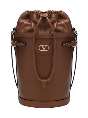 Valentino Garavani Vlogo Signature Bucket Bag - Brown