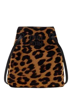 Miu Miu Leather Crossbody Bag - Animal Print