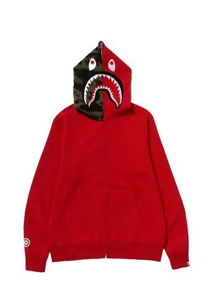 A BATHING APE Shark Full Zip Hoodie - Red