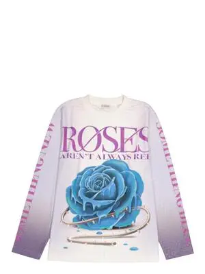 Burberry Rose Print Long Sleeve T-shirt - Purple