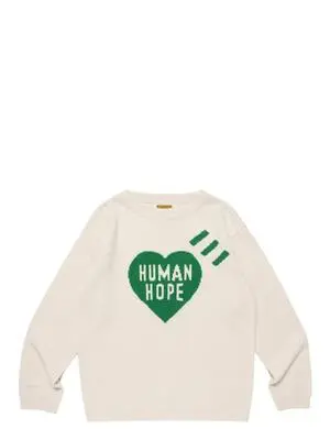 HUMAN MADE Human Hope Heart Knit Sweater - White
