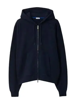 Burberry Embroidered Zip-up Hoodie 80946171 - Navy Blue