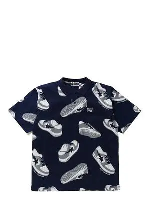 A BATHING APE Sta Random Relaxed Polo Shirt - Navy Blue