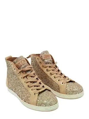 JIMMY CHOO Glitter High Top Sneakers