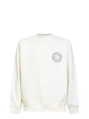 Stone Island Embossed Logo Sweatshirt Neutrals