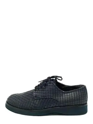 Giorgio Armani Woven Leather Low-top Sneakers - Blue