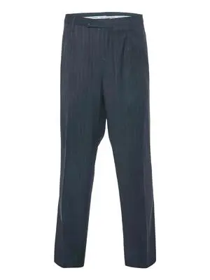 Dolce & Gabbana Striped Wool Trousers - Blue