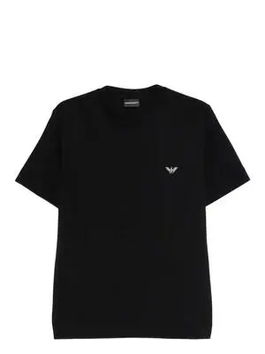 Emporio Armani Logo-patch T-shirt - Black