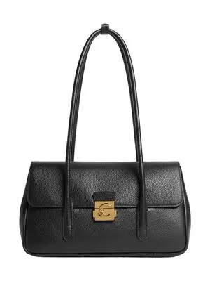 COCCINELLE Logo-buckle Shoulder Bag - Black