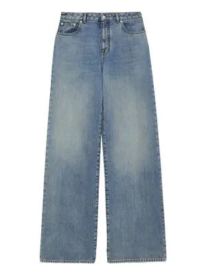 Alexander McQueen Mid-rise Wide-leg Jeans - Blue