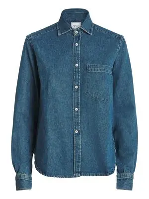 WITH NOTHING UNDERNEATH Denim Classic Shirt - Blue