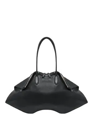 Alexander McQueen Large Leather Manta Top-handle Bag - Black