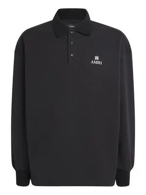 Amiri Oversized Logo Polo Shirt - Black