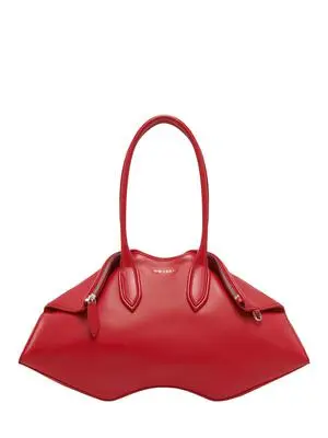 Alexander McQueen Leather Manta Shoulder Bag - Red