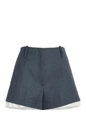 Sandro Pinstriped Wide-leg Trousers - Blue