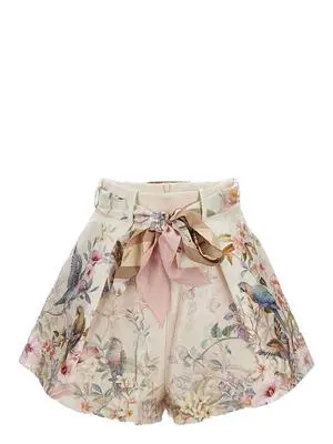 Zimmermann Tuck Shorts - Beige