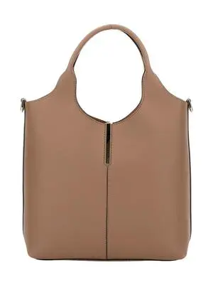 TOD'S Leather Shoulder Bag - Beige