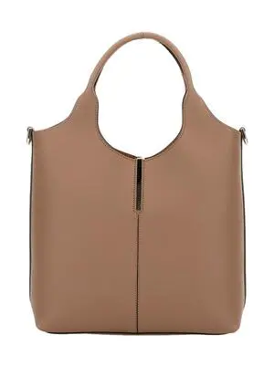 TOD'S Leather Shoulder Bag - Grey