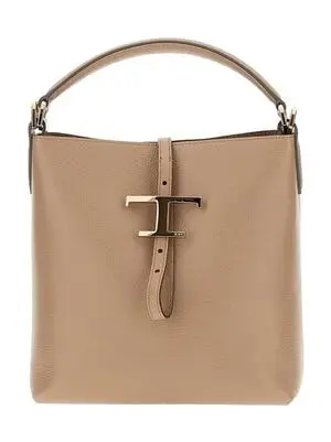 TOD'S Timeless Mini Bucket Bag - Beige