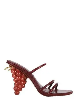 Cult Gaia Grape Heeled Sandals - Red