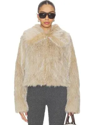 Show Me Your Mumu Park City Faux Fur Jacket - Brown