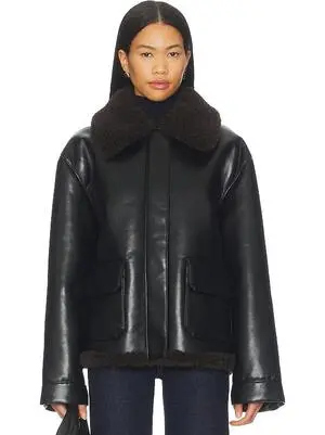 LOVERS AND FRIENDS Irving Faux Leather Jacket - Black