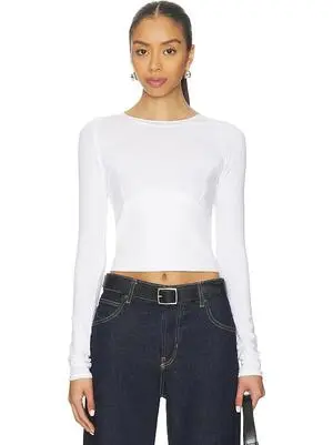 Free People We The Free Protagonist Long Sleeve Top - White