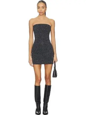 Good American Embellished Strapless Mini Dress - Black
