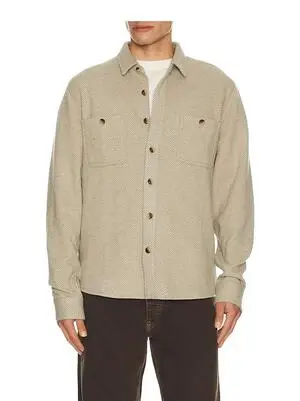 Marine Layer Pacifica Stretch Twill Overshirt In . Also - Brown