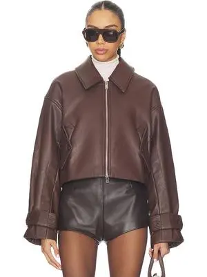 NICHOLAS Paris Moto Jacket - Chocolate